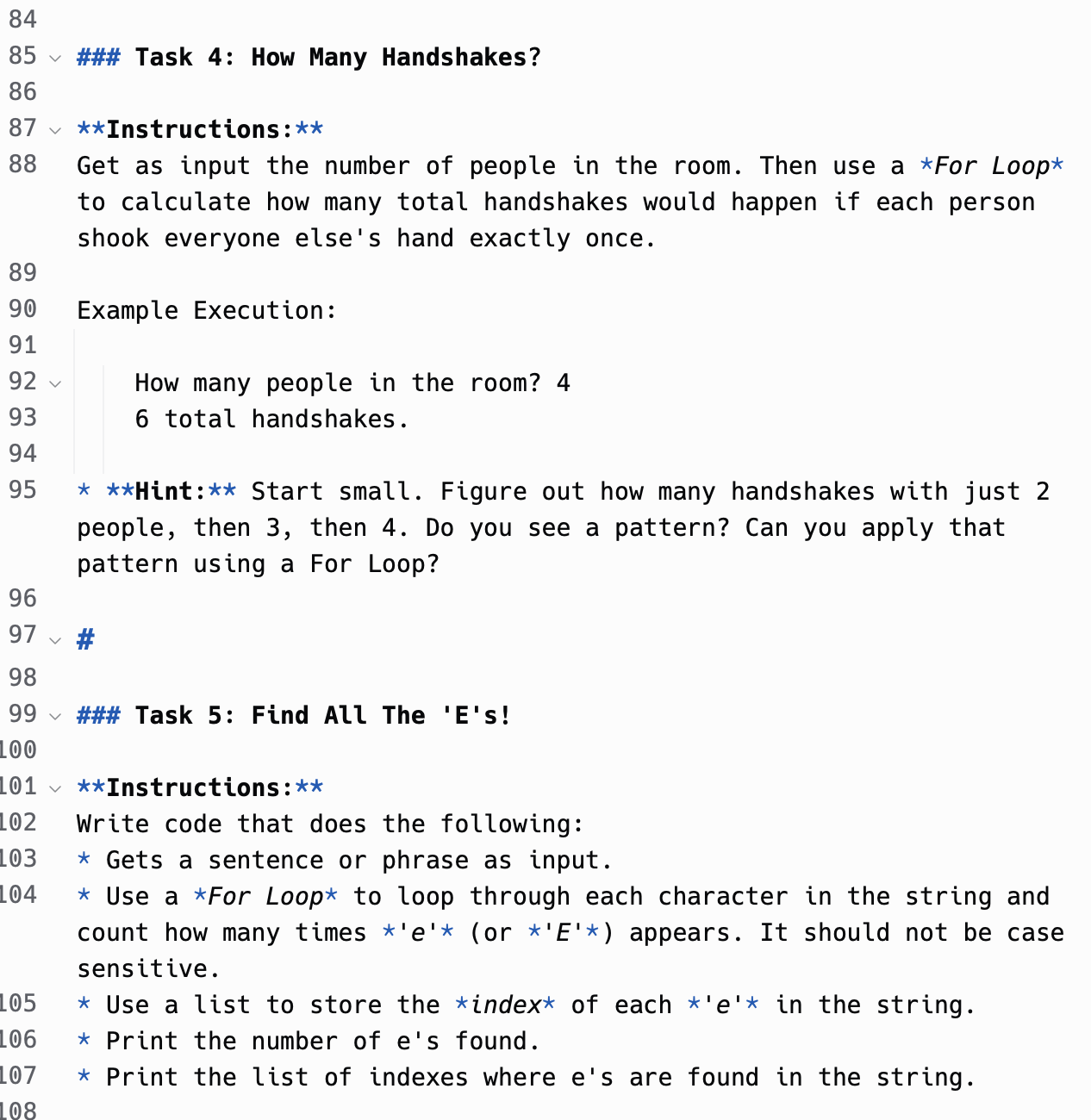 ⋆⋆ Instructions: ⋆⋆ Write code that does the | Chegg.com