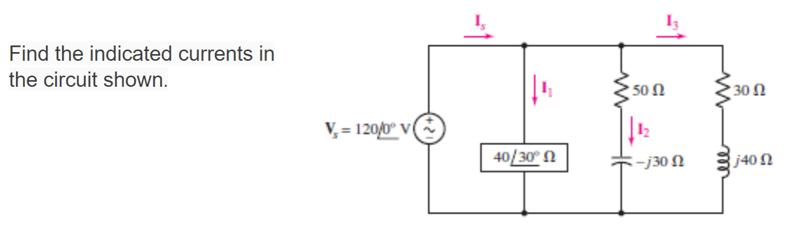 Solved Find the indicated currents in the circuit shown. 11 | Chegg.com