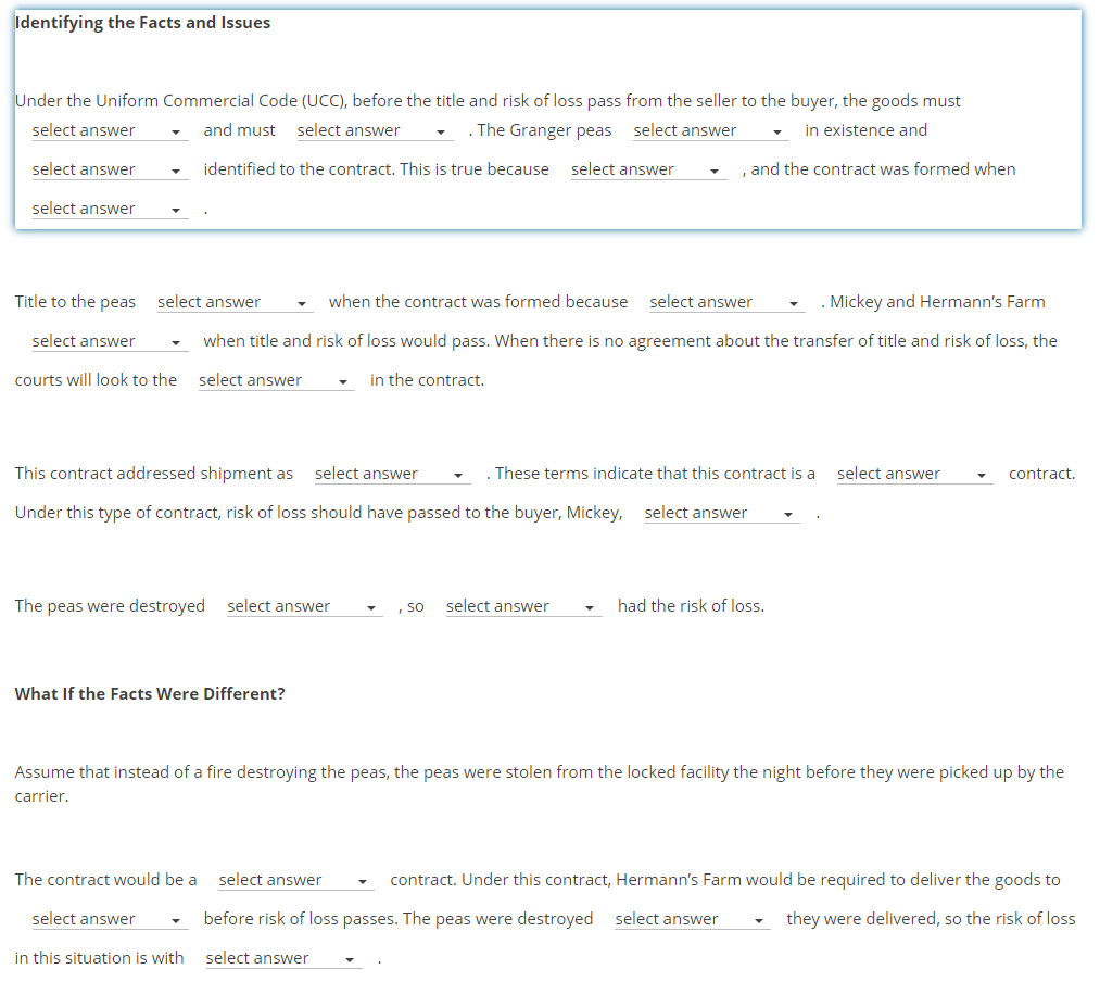 Solved Identifying the Facts and Issues | Chegg.com