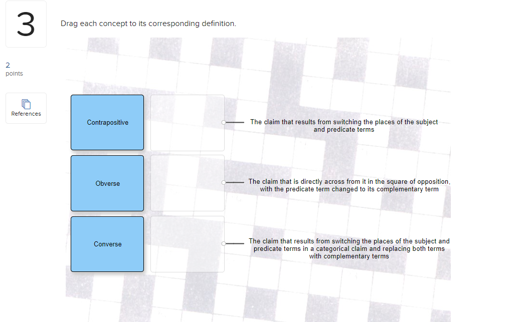 Solved Drag Each Concept To Its Corresponding Definition 2 Chegg Solved Drag Each Concept To Its Corresponding Definition 2 Chegg