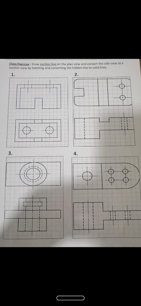 Solved Draw section line on the plan view and convert the | Chegg.com