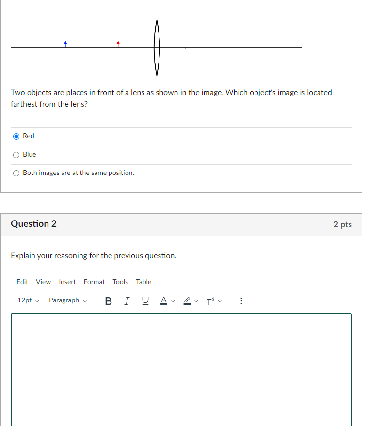 Solved Two Objects Are Places In Front Of A Lens As Shown In