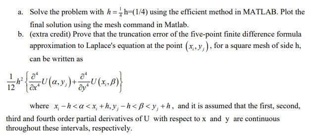 Solved Numerical Problem 2. The function U satisfies | Chegg.com