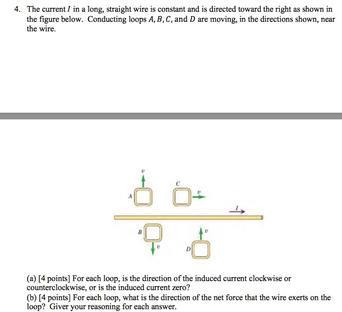 Solved 4. The current I in a long, straight wire is constant | Chegg.com