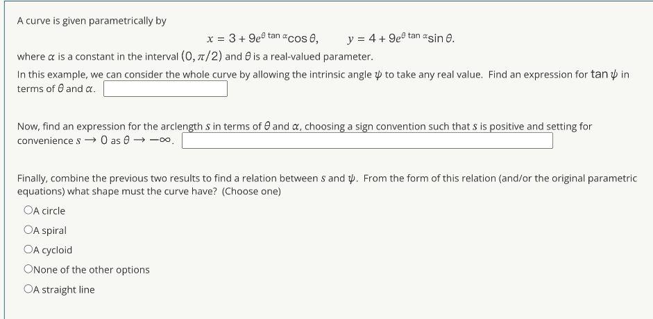 Solved A curve is given parametrically by | Chegg.com