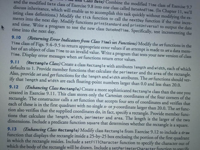 Solved Combine The Modified Time Class Of Exercise 9 7 And