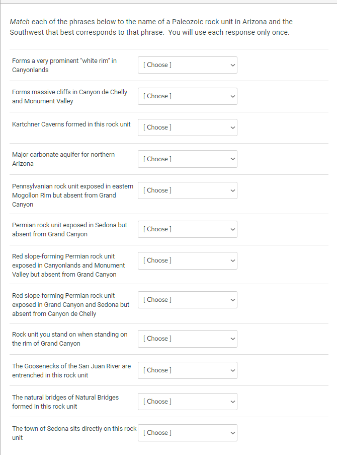 Solved Answer List: organ rock formation escabrosa | Chegg.com
