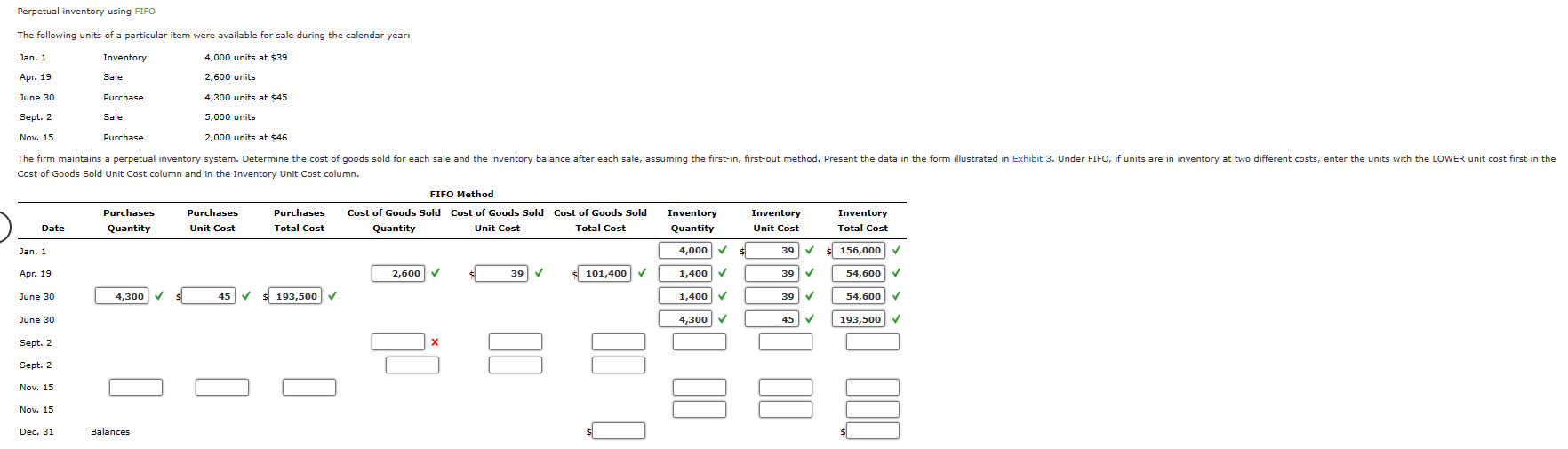 Solved The following units of a particular item were | Chegg.com