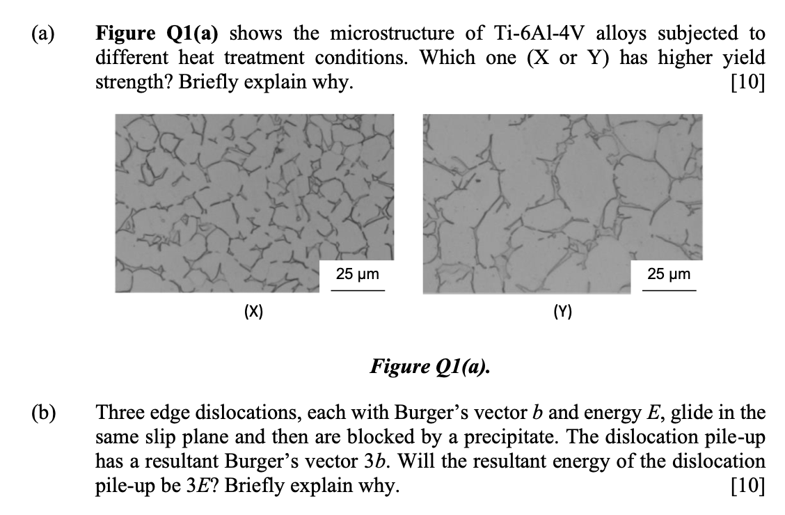 Solved (a) Figure Q1(a) shows the microstructure of | Chegg.com