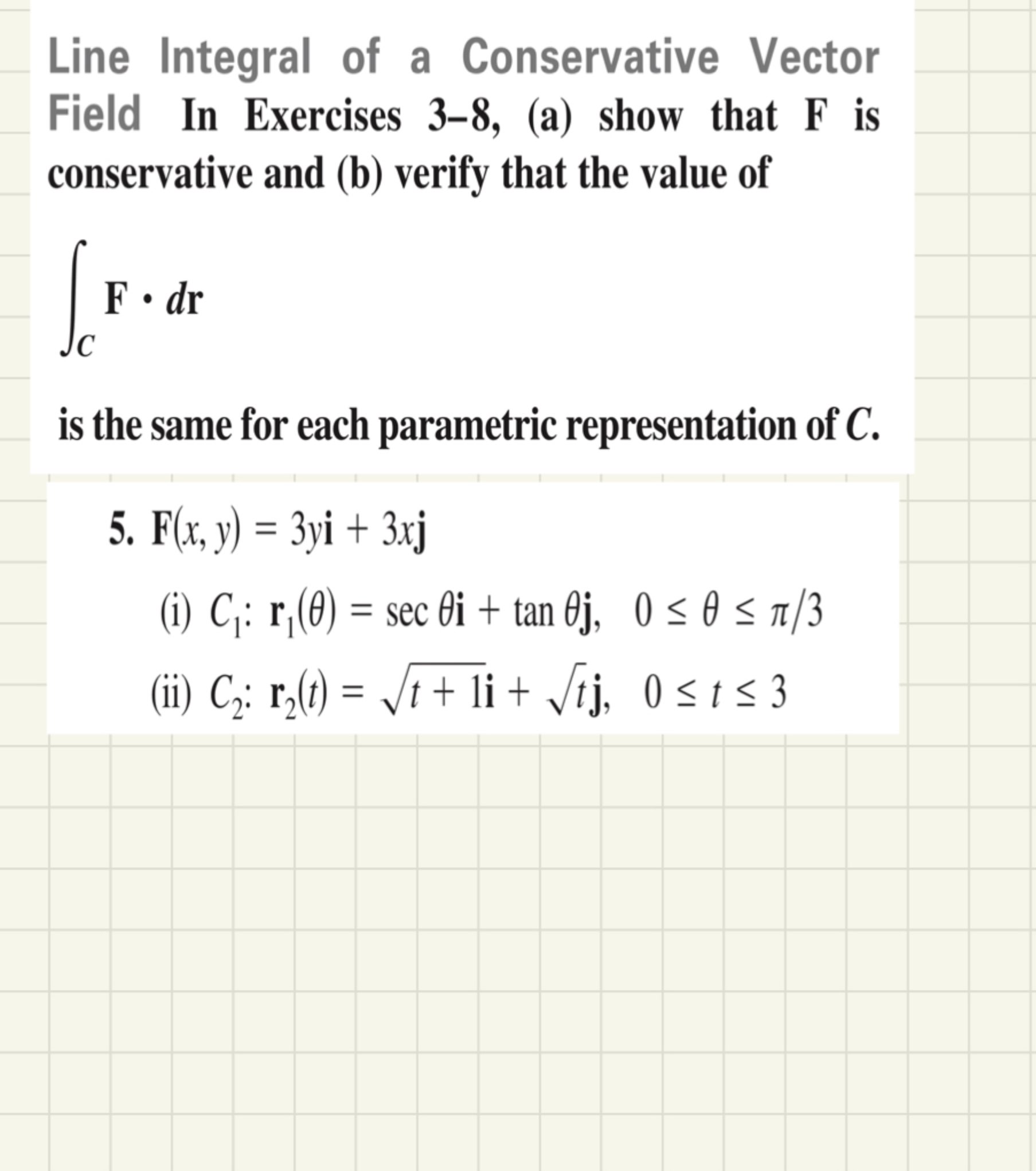 Solved Line Integral of a Conservative VectorField In | Chegg.com