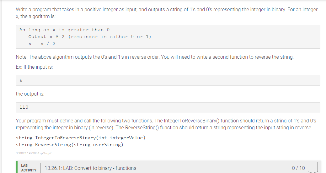 Solved Write a program that takes in a positive integer as | Chegg.com