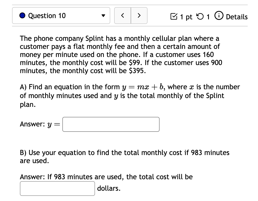 Solved Find an equation y=mx+b for the line whose graph is | Chegg.com