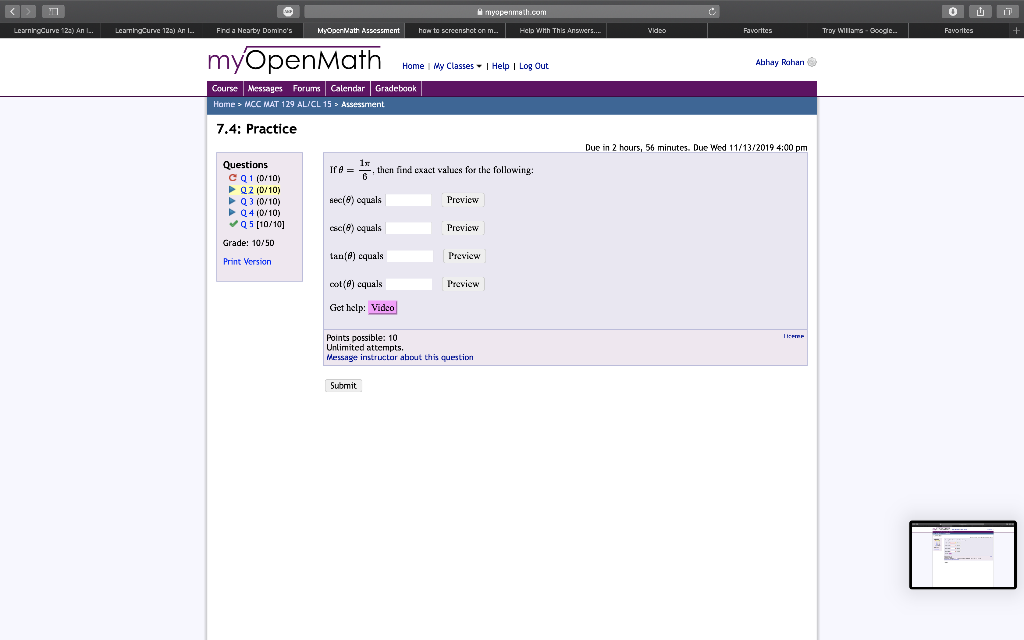 Solved myopenmath.com how to screenshot on m.. clo WHh This | Chegg.com