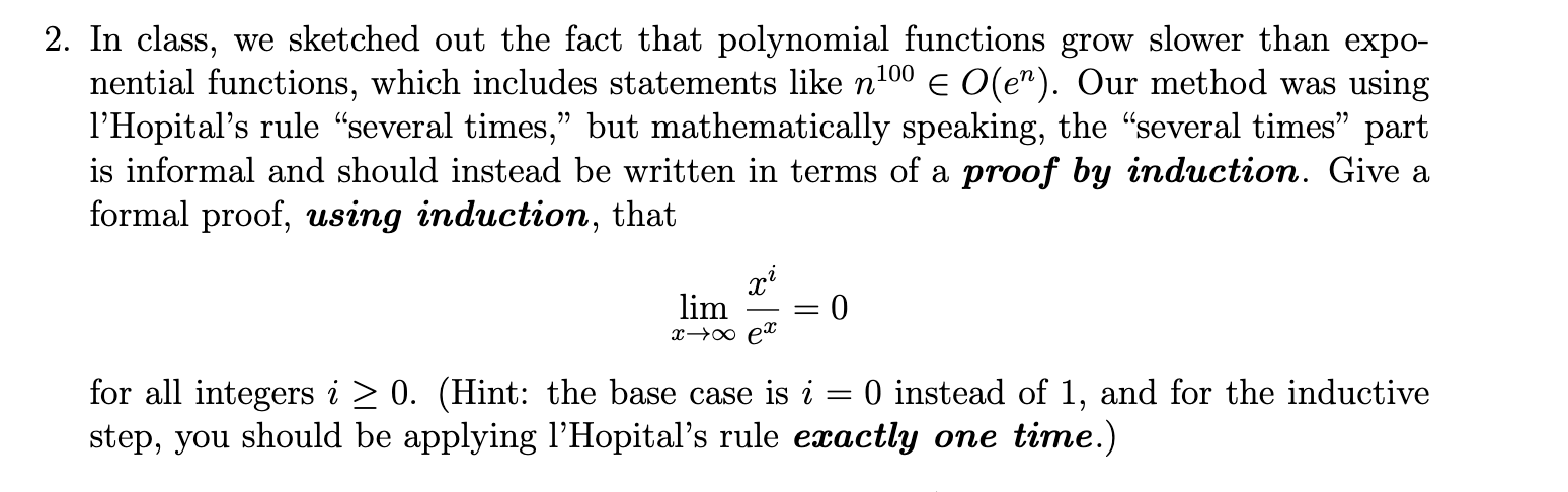 Solved In class, we sketched out the fact that polynomial | Chegg.com