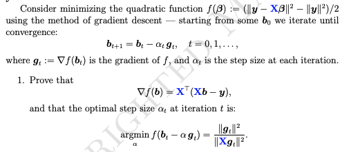 Solved Consider minimizing the quadratic function | Chegg.com