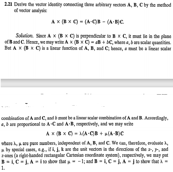 Solved 2.21 Derive the vector identity connecting three | Chegg.com