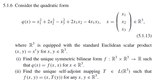 Solved 5.1.6 Consider the quadratic form where R3 is | Chegg.com