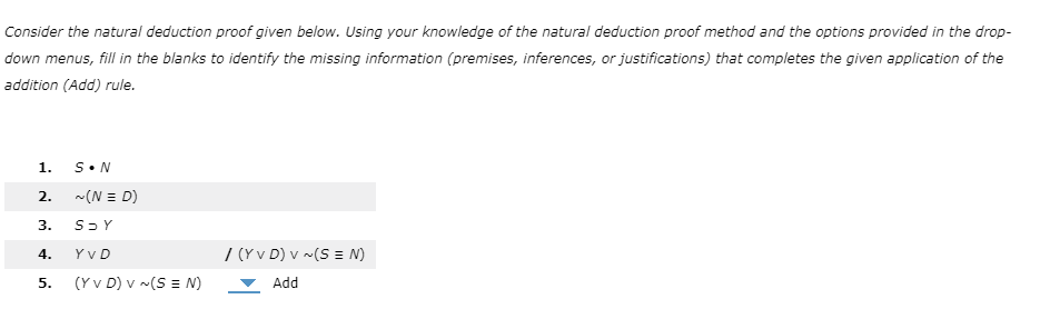 Solved Consider the natural deduction proof given below. | Chegg.com