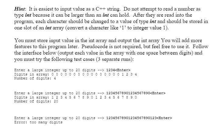 Solved Exercise 6 – Large Integers – more points for this | Chegg.com