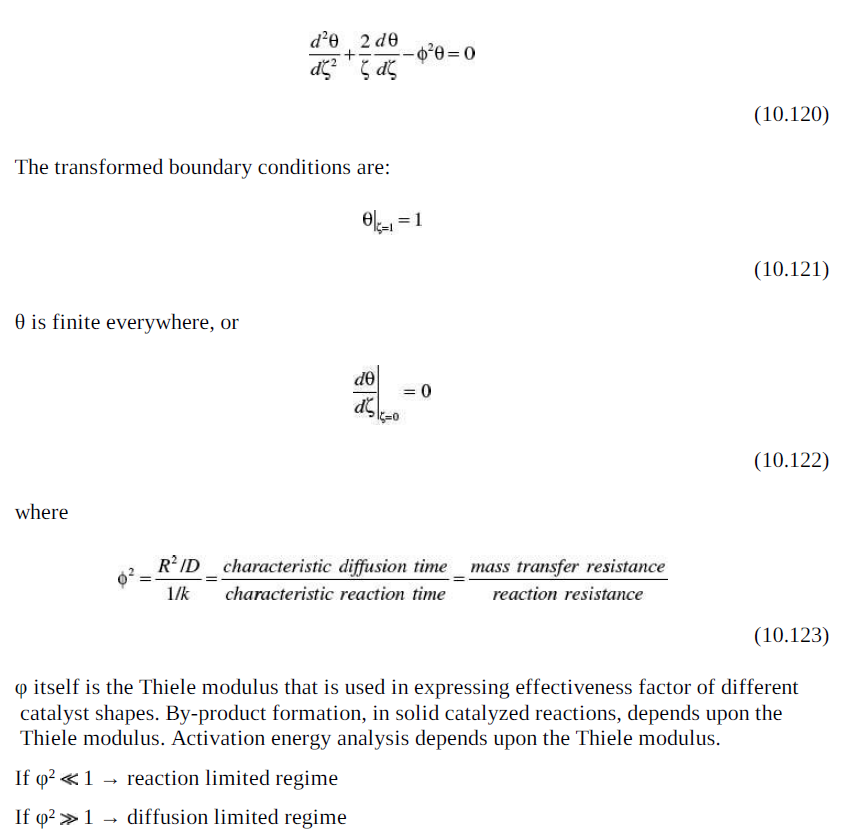 Solved 10.5 Steady-state reaction and diffusion in a porous | Chegg.com