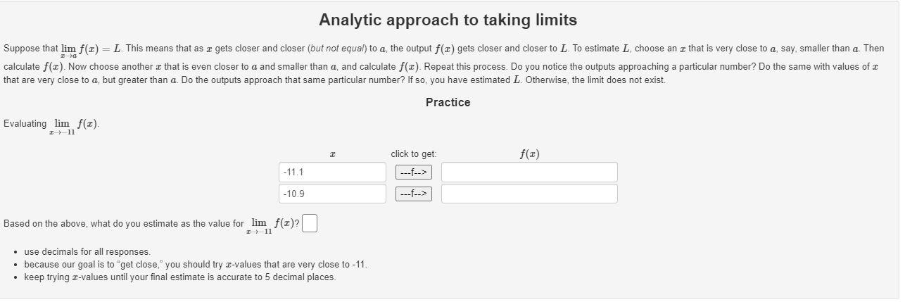 Solved Numerically Approximating Limits Suppose that lim | Chegg.com