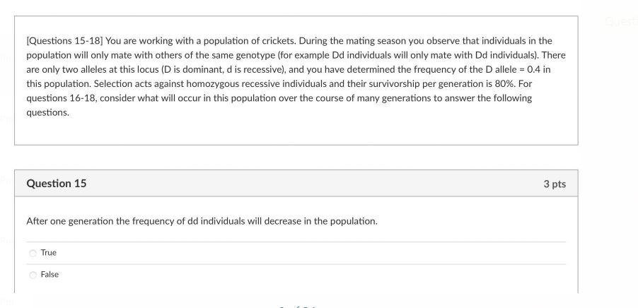 Solved [Questions 15-18] You are working with a population | Chegg.com