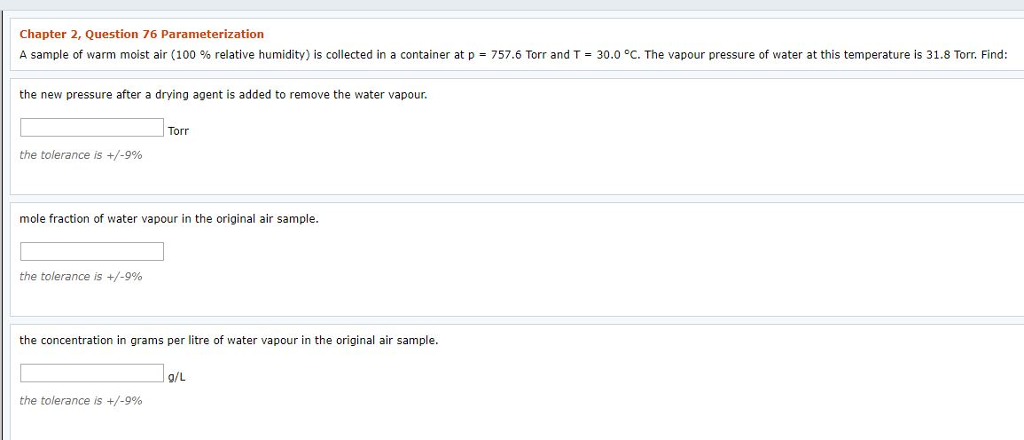 Solved Chapter 2, Question 76 Parameterization A sample of | Chegg.com