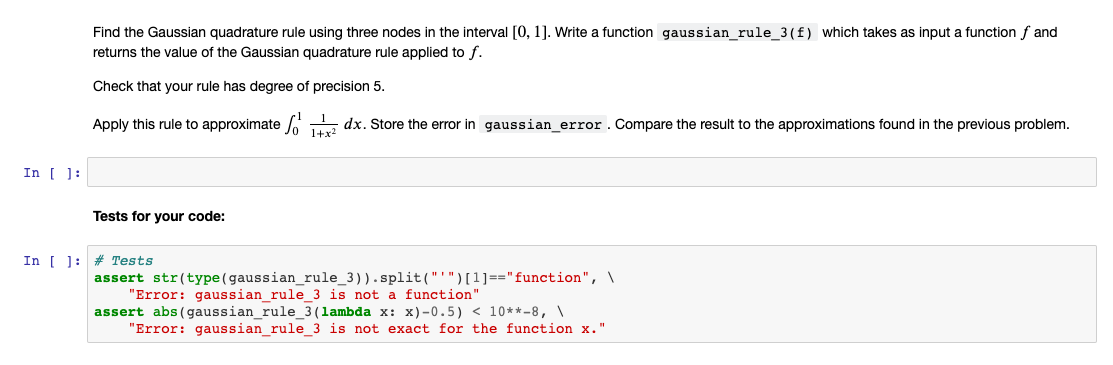 Find the Gaussian quadrature rule using three nodes | Chegg.com