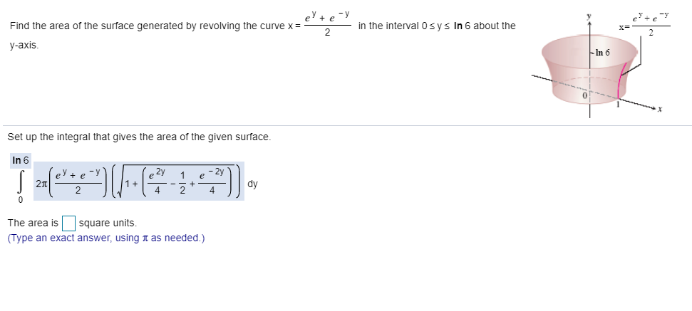 Solved ete- eney Find the area of the surface generated by | Chegg.com