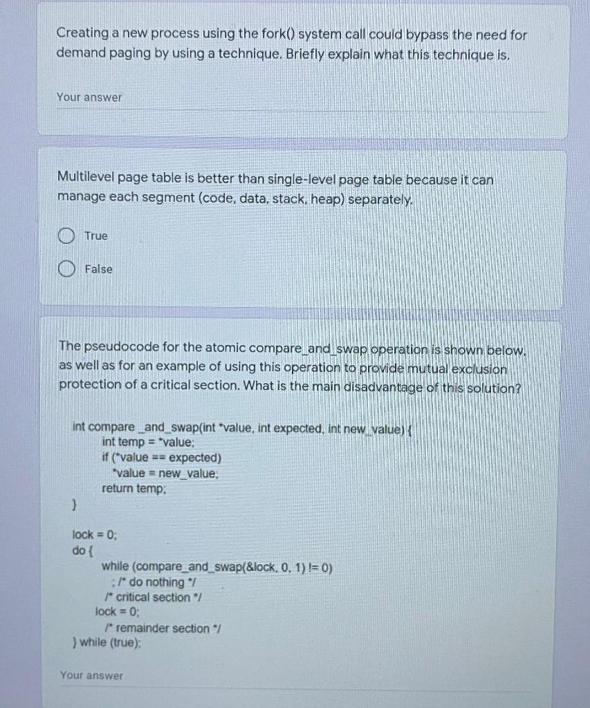 Solved Creating a new process using the fork() system call | Chegg.com