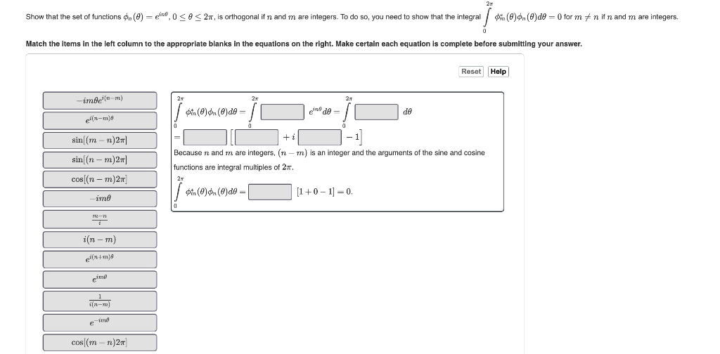 Solved Show that the set of functions ϕn(θ)=eine ,0≤θ≤2π, is | Chegg.com