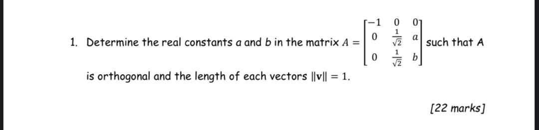 Solved 0 0 a 1. Determine the real constants a and b in the | Chegg.com