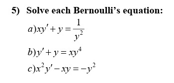 Solved Solve each Bernoulli's | Chegg.com
