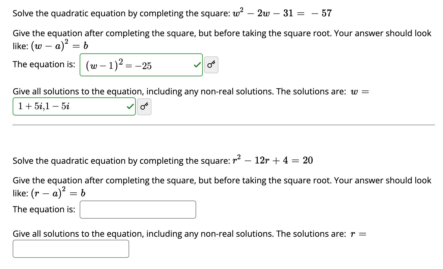 Solved Solve the quadratic equation by completing the | Chegg.com