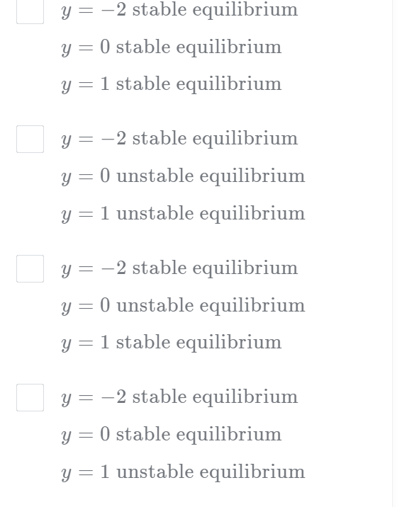 Solved Determine the stability of the equilibrium solutions | Chegg.com