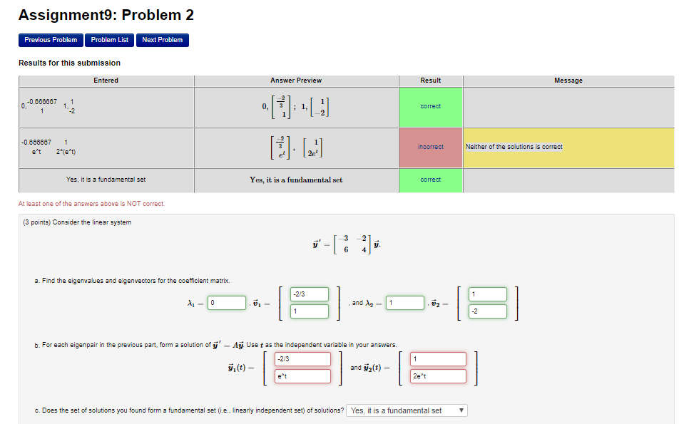 Solved Assignment9: Problem 9 Previous Problem Problem List | Chegg.com