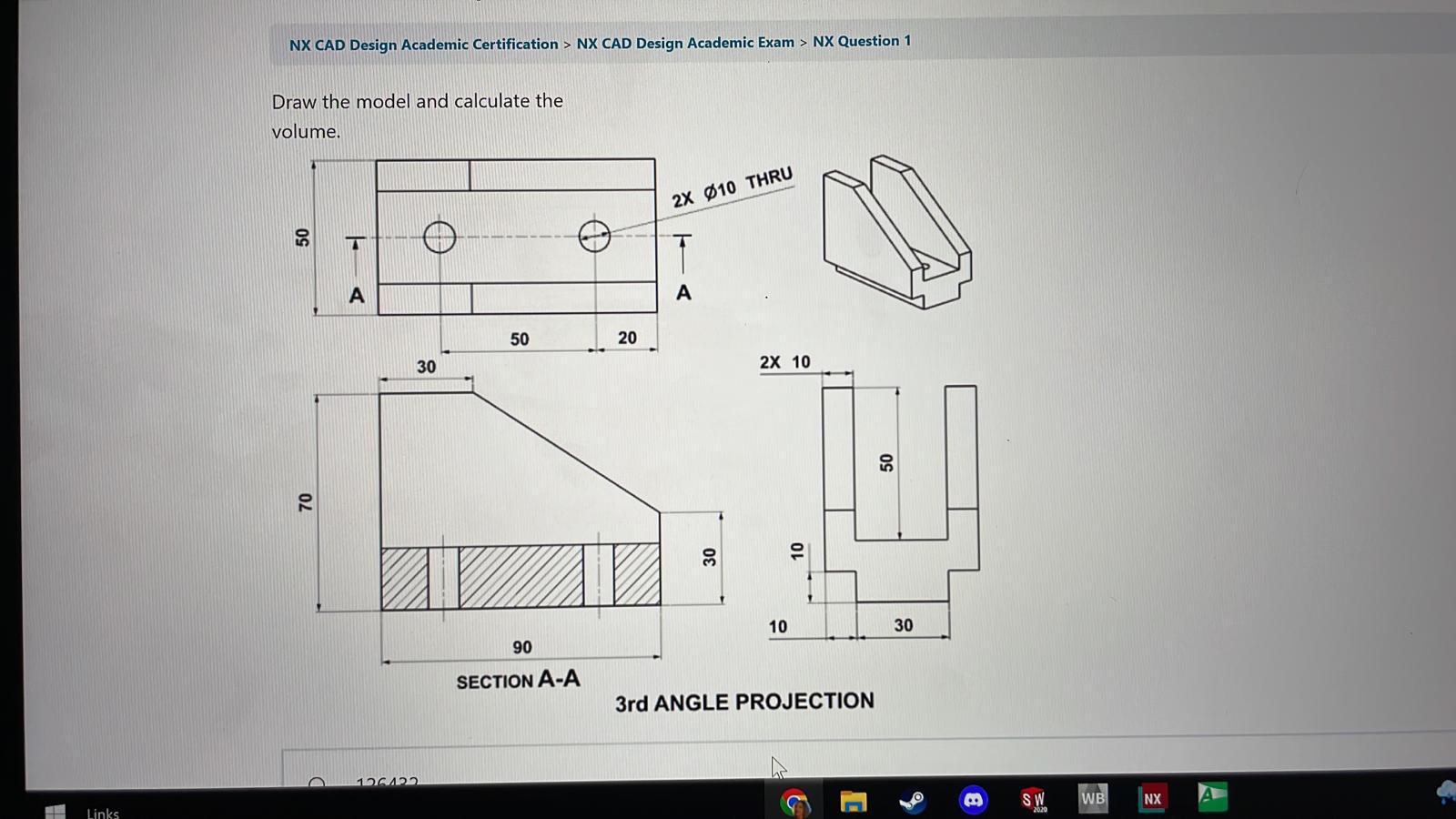 Solved NX CAD Design Academic Certification > NX CAD Design | Chegg.com