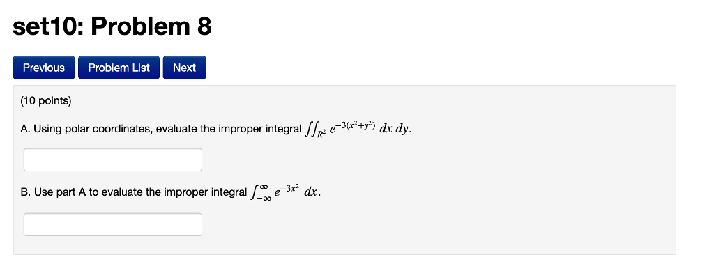 Solved set10: Problem 8 Previous Problem List Next (10 | Chegg.com