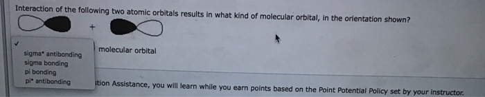 Solved Interaction of the following two atomic orbitals | Chegg.com