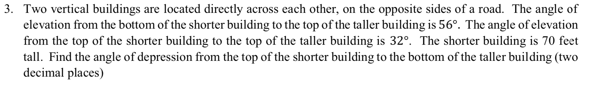 Solved 3. Two vertical buildings are located directly across | Chegg.com