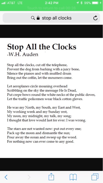 AT&T LTE 2:42 PM aa stop all clocks Stop All the | Chegg.com