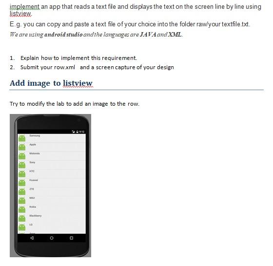 Solved implement an app that reads a text file and displays | Chegg.com