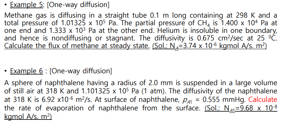 Solved - Example 5: [One-way diffusion] Methane gas is | Chegg.com