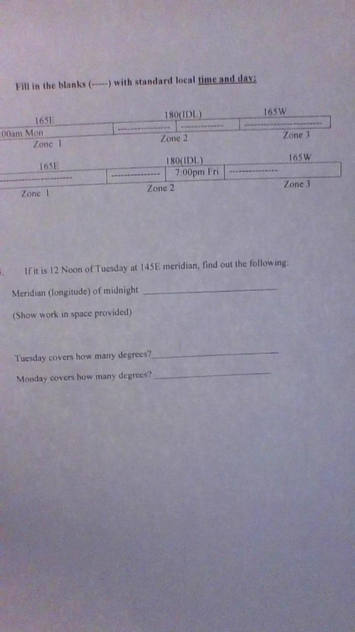 Solved Fill in the blanks (-.-) with standard local time and | Chegg.com