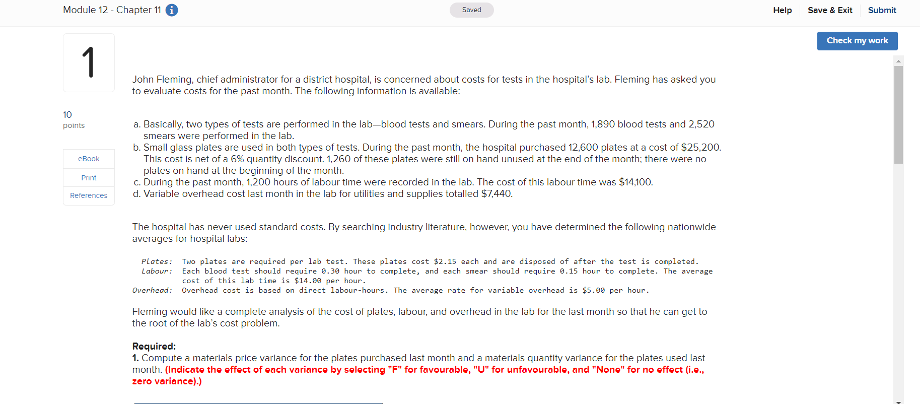 Solved Module 12 - Chapter 11 i Saved Help Save & Exit | Chegg.com