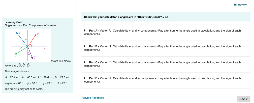 Solved Check that your calculator' s angles are in | Chegg.com