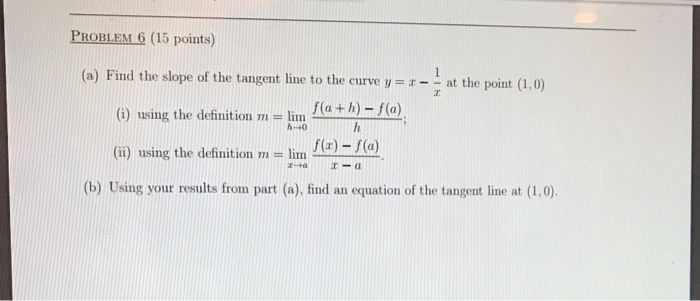 Solved Find the slope of the tangent line to the curve y = x | Chegg.com