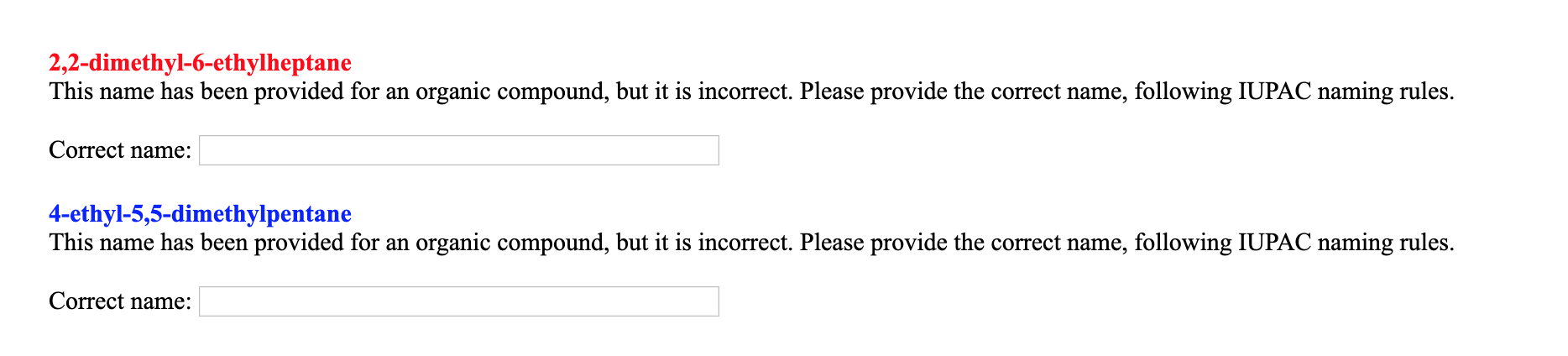 Solved 2,2-dimethyl-6-ethylheptane This name has been | Chegg.com