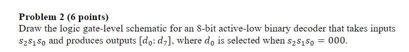 Solved Problem 2 (6 points) Draw the logic gate-level | Chegg.com