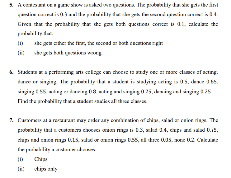 Solved 5. A contestant on a game show is asked two | Chegg.com